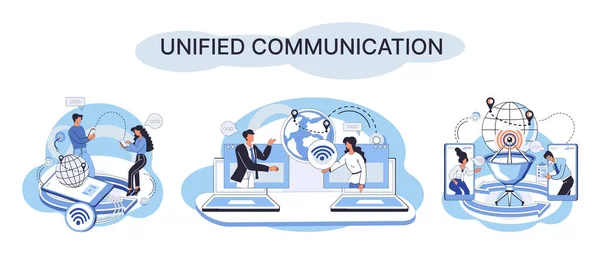 Unified Communication Mutual Assistance Concept Enterprise Communications Platform Consistent ...