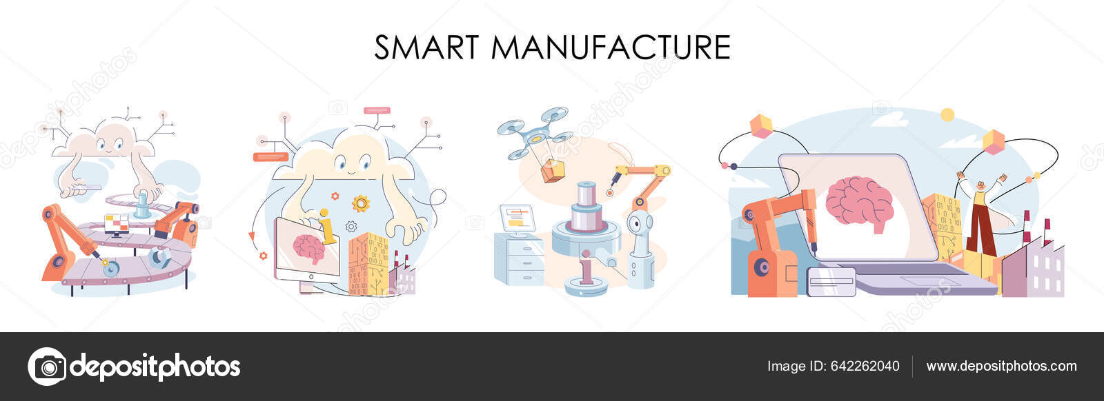Smart Manufacture Automation Development Metaphor Innovative Smart ...
