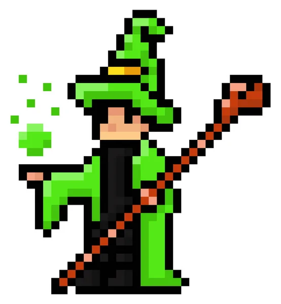 Mage pixel art imágenes de stock de arte vectorial | Depositphotos