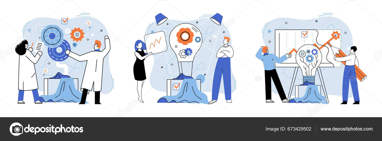 Team Solving Complex Problems Teamwork Vector Illustration Metaphor ...