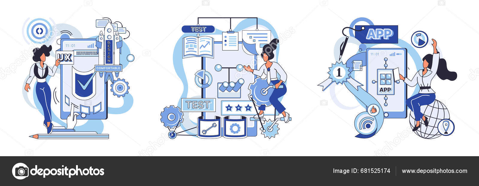 Application Testing Metaphor Vector Illustration Application Testing Crucible Coding Errors 7522