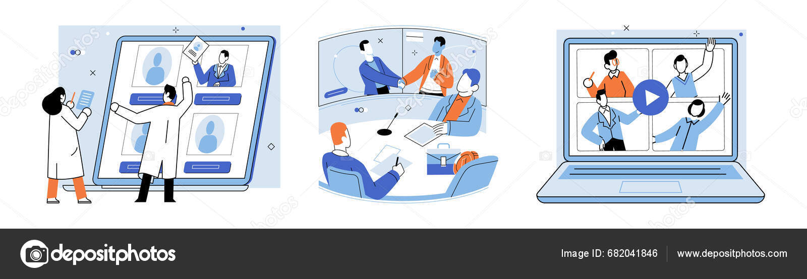 Conference Group Meeting Vector Illustration Design Influences ...