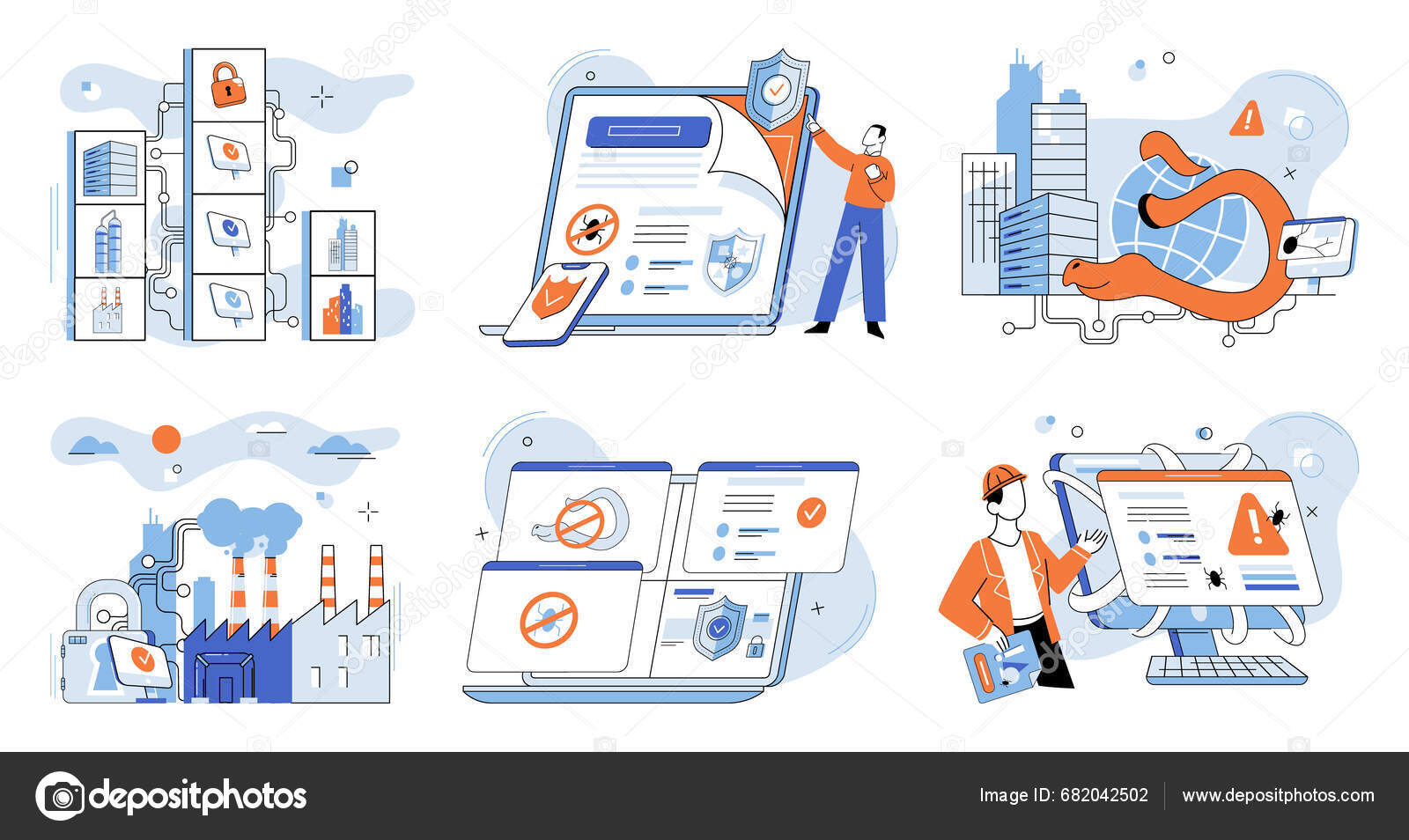 Information Privacy Vector Illustration Safeguarding Access Sensitive ...