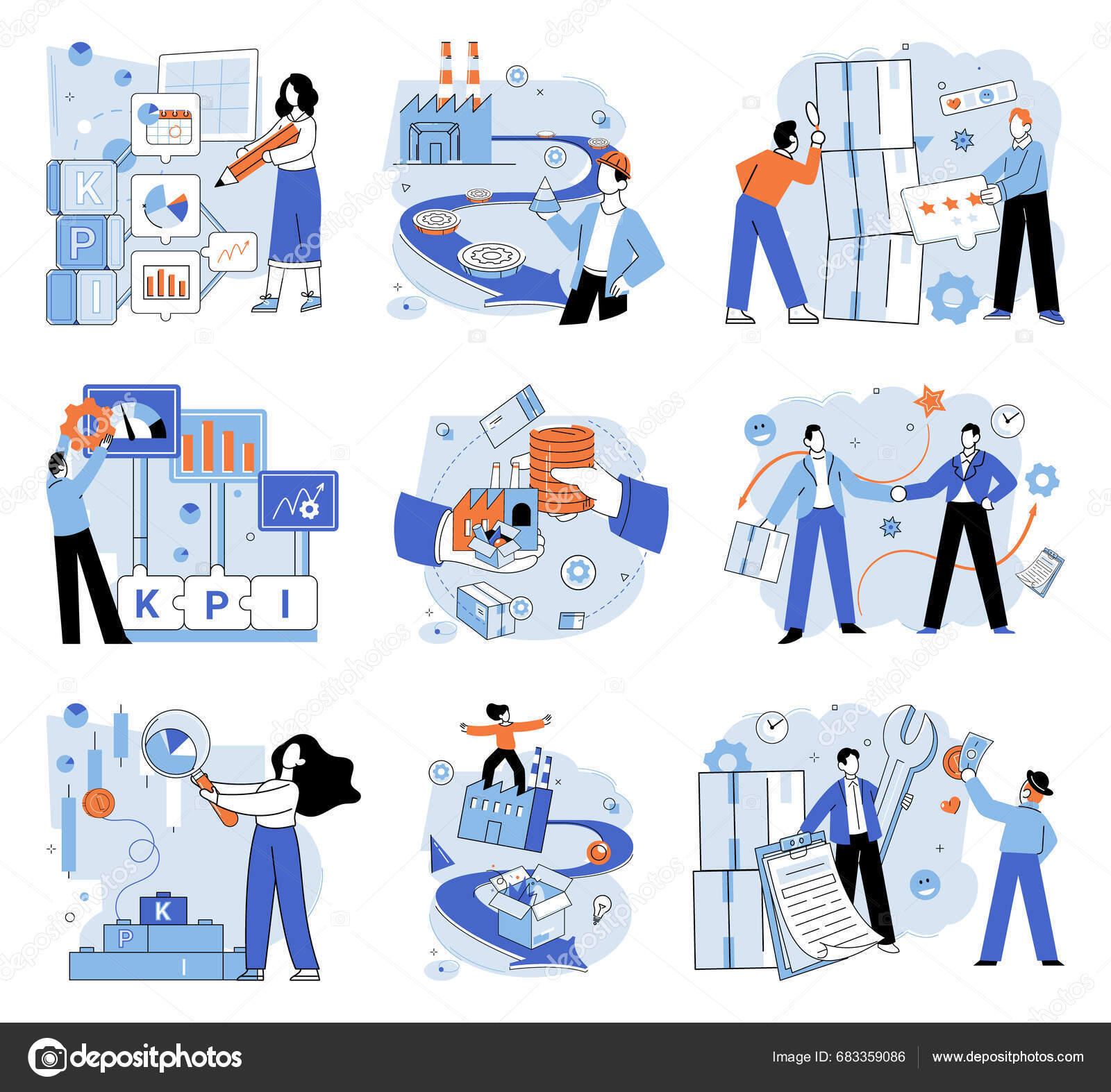 Control Calidad Ilustración Vectorial Concepto Control Calidad Enfatiza ...