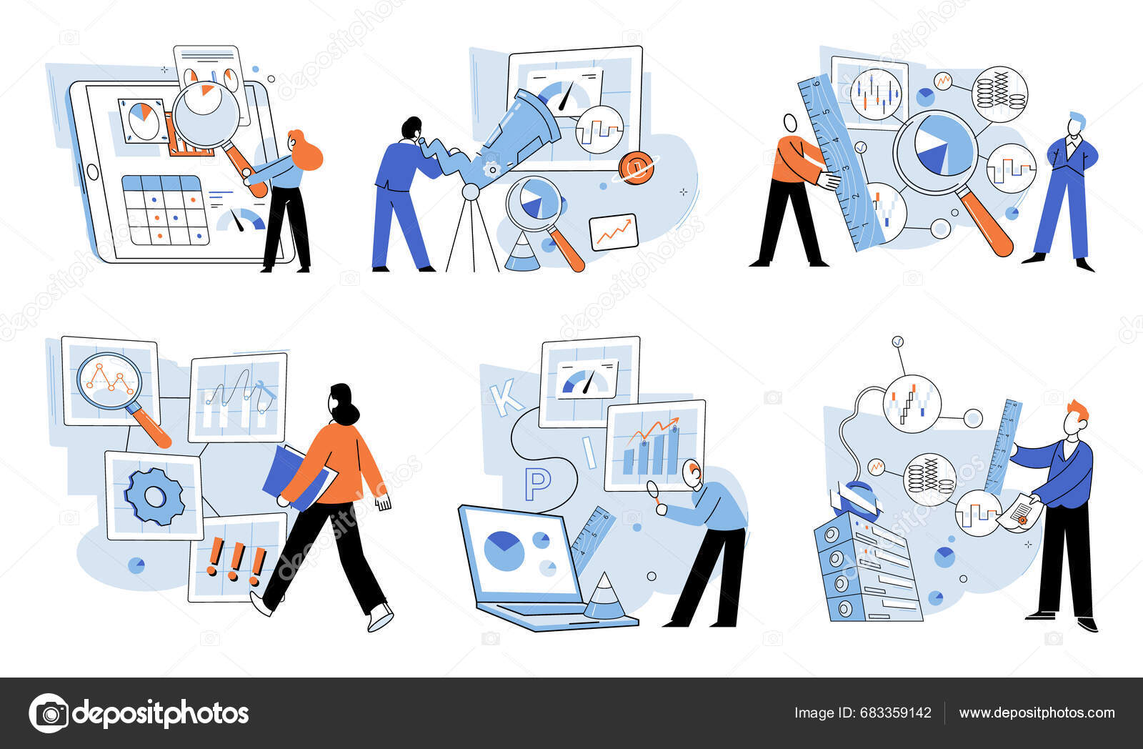 Business Process Vector Illustration Developing Effective Procedures ...