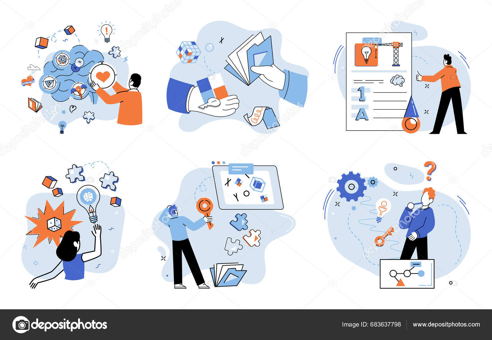 Logical Thinking Vector Illustration Art Reasoning Using Sound Judgment ...