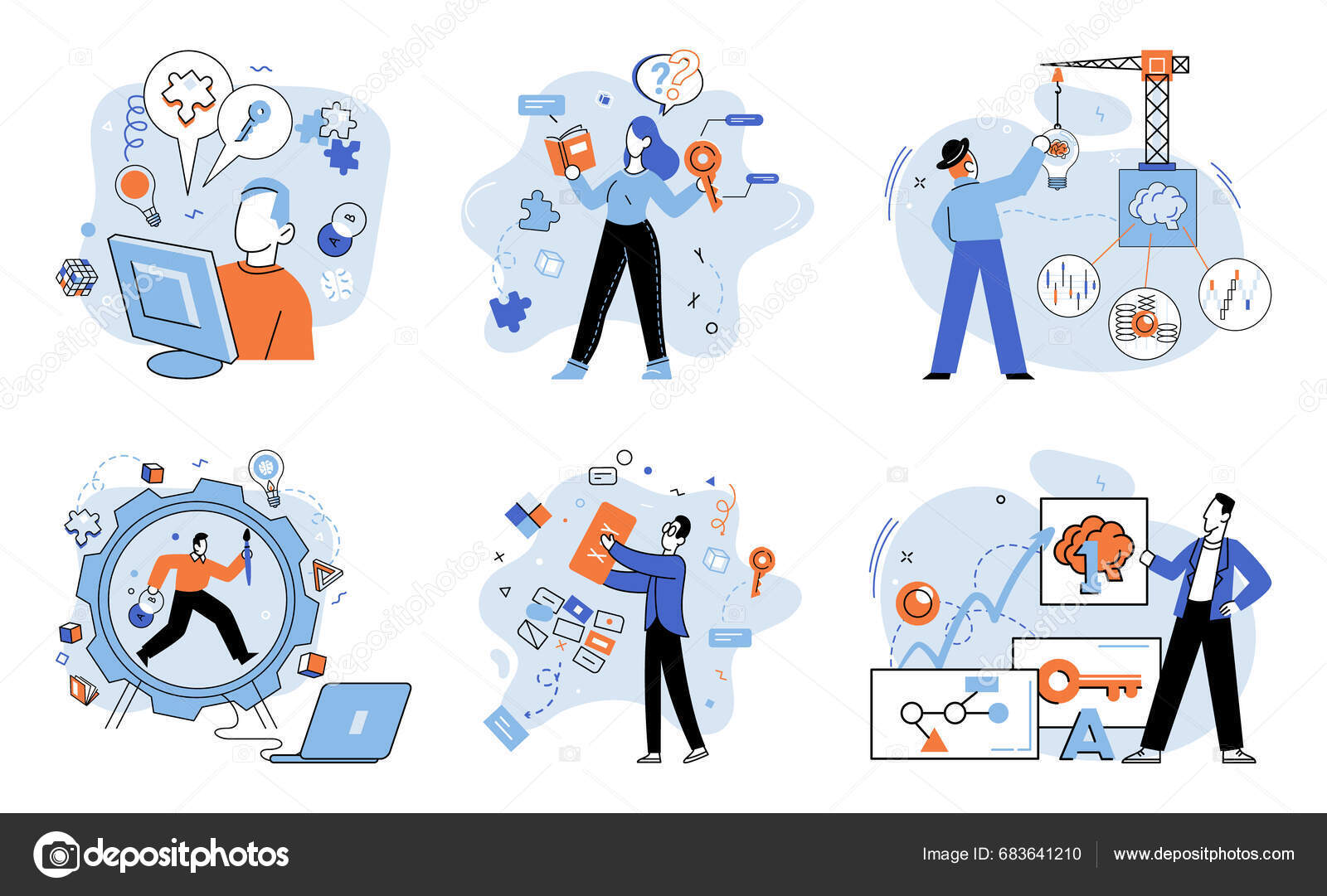 Logical Thinking Vector Illustration Logical Thinking Well Constructed ...
