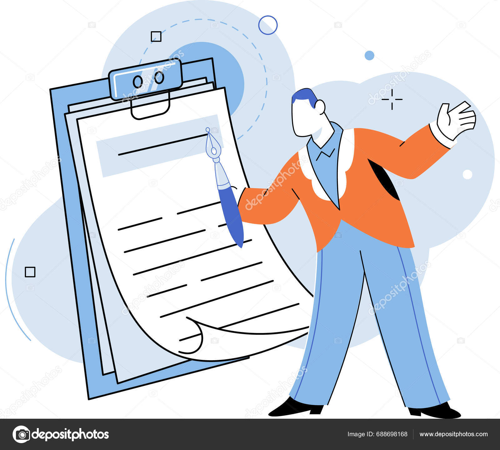 Paperwork Vector Illustration Bureaucratic Procedures Cimpede Timely ...
