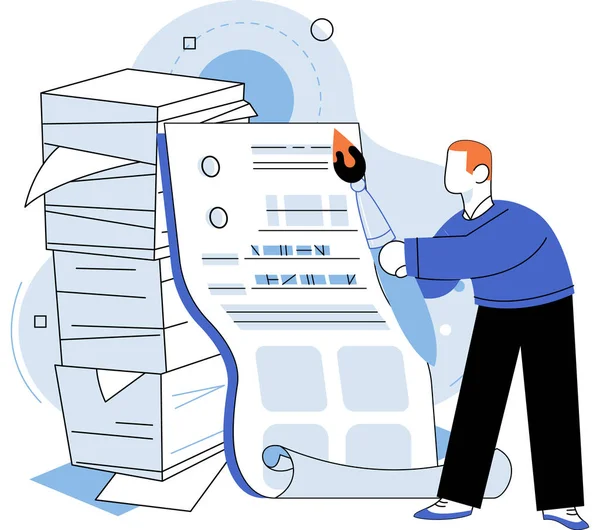 Paperwork Vector Illustration Bureaucratic Procedures Cimpede Timely ...