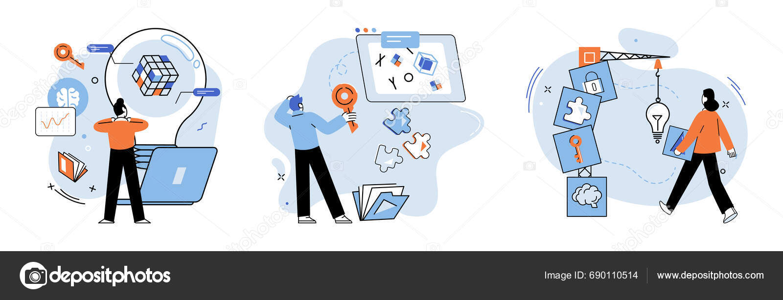 Logical Thinking Vector Illustration Analysis Empowers Make Logical ...