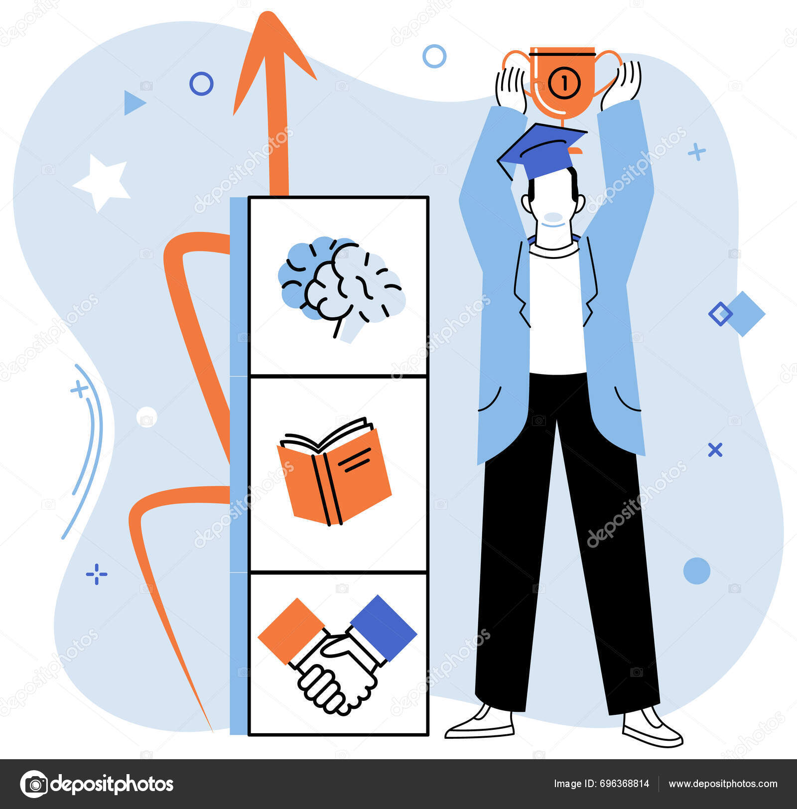 Crecimiento Personal Ilustración Vectorial Creatividad Aspecto Esencial ...