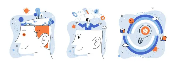 Pensamiento crítico. Ilustración vectorial. Aprender y practicar el ...