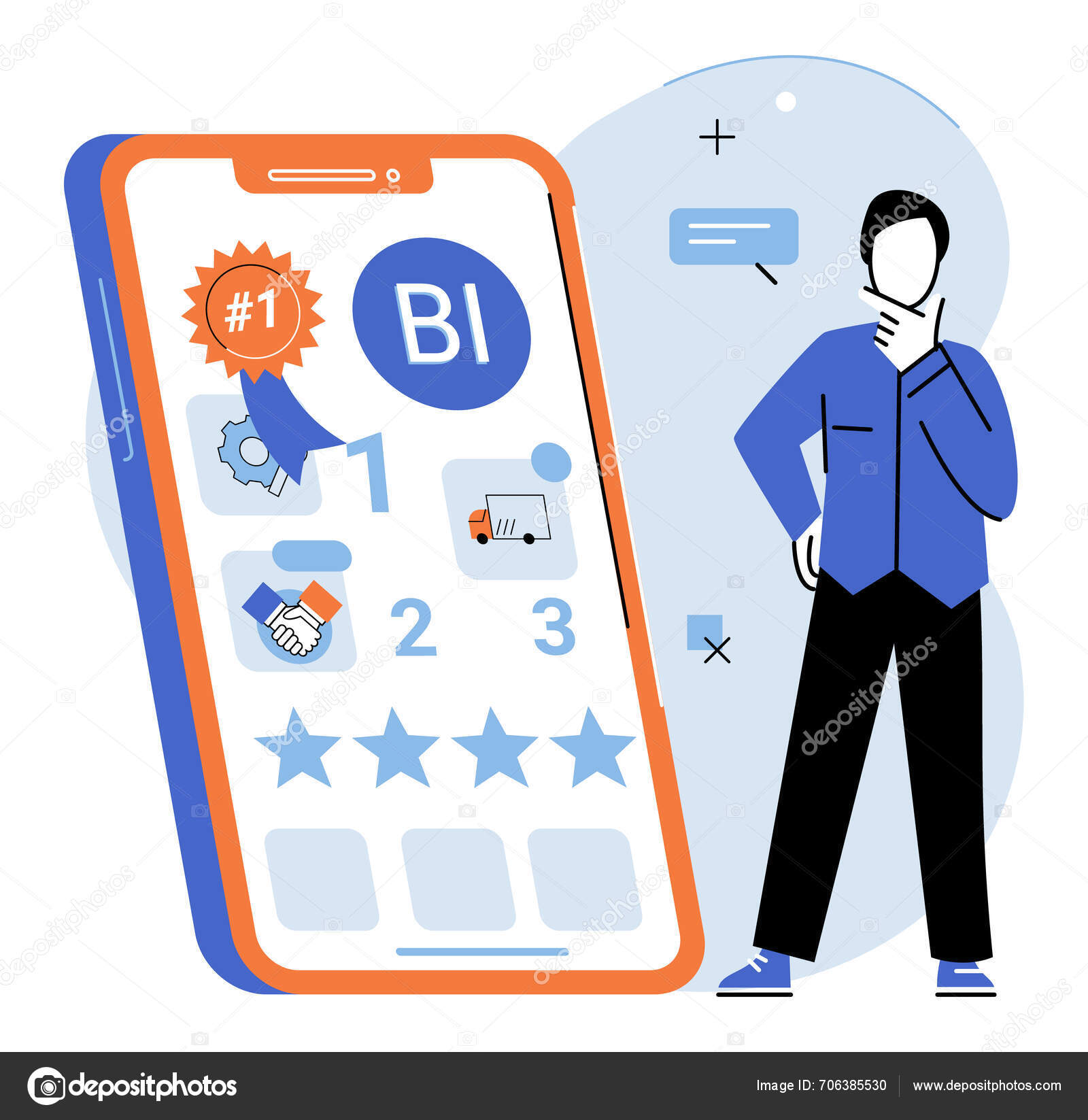 Business Services Vector Illustration Commerce Thrives Exchange Goods ...