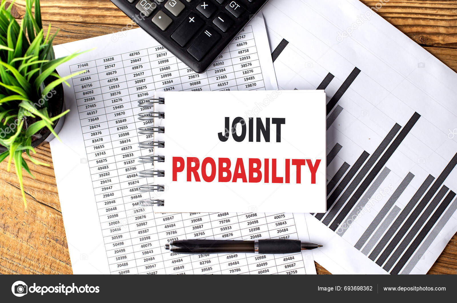 Joint Probability Text Notebook Chart Calculator Stock Photo by ©Irina ...
