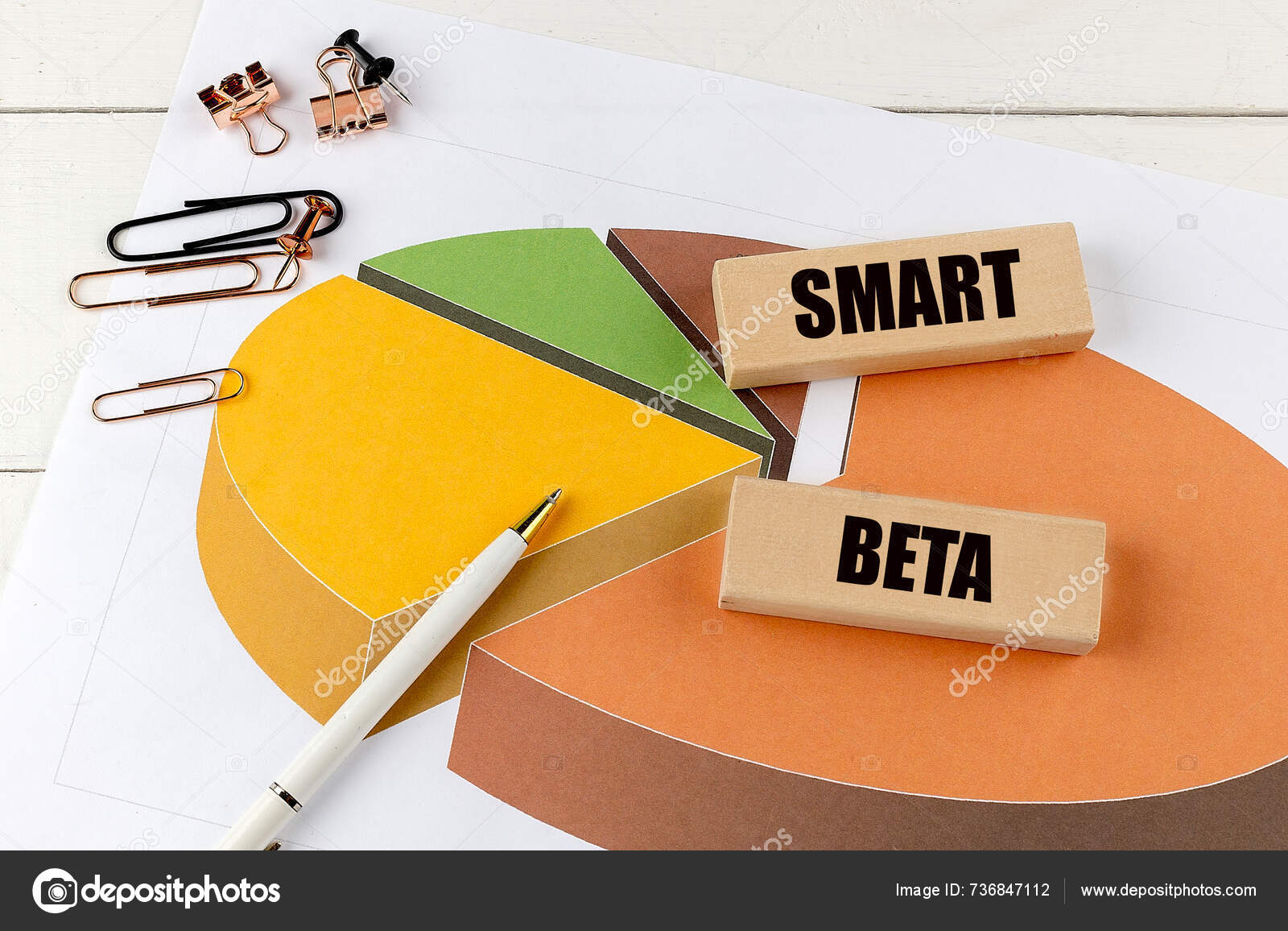 Smart Beta Word Wooden Block Chart Background — Stock Photo © Irina ...