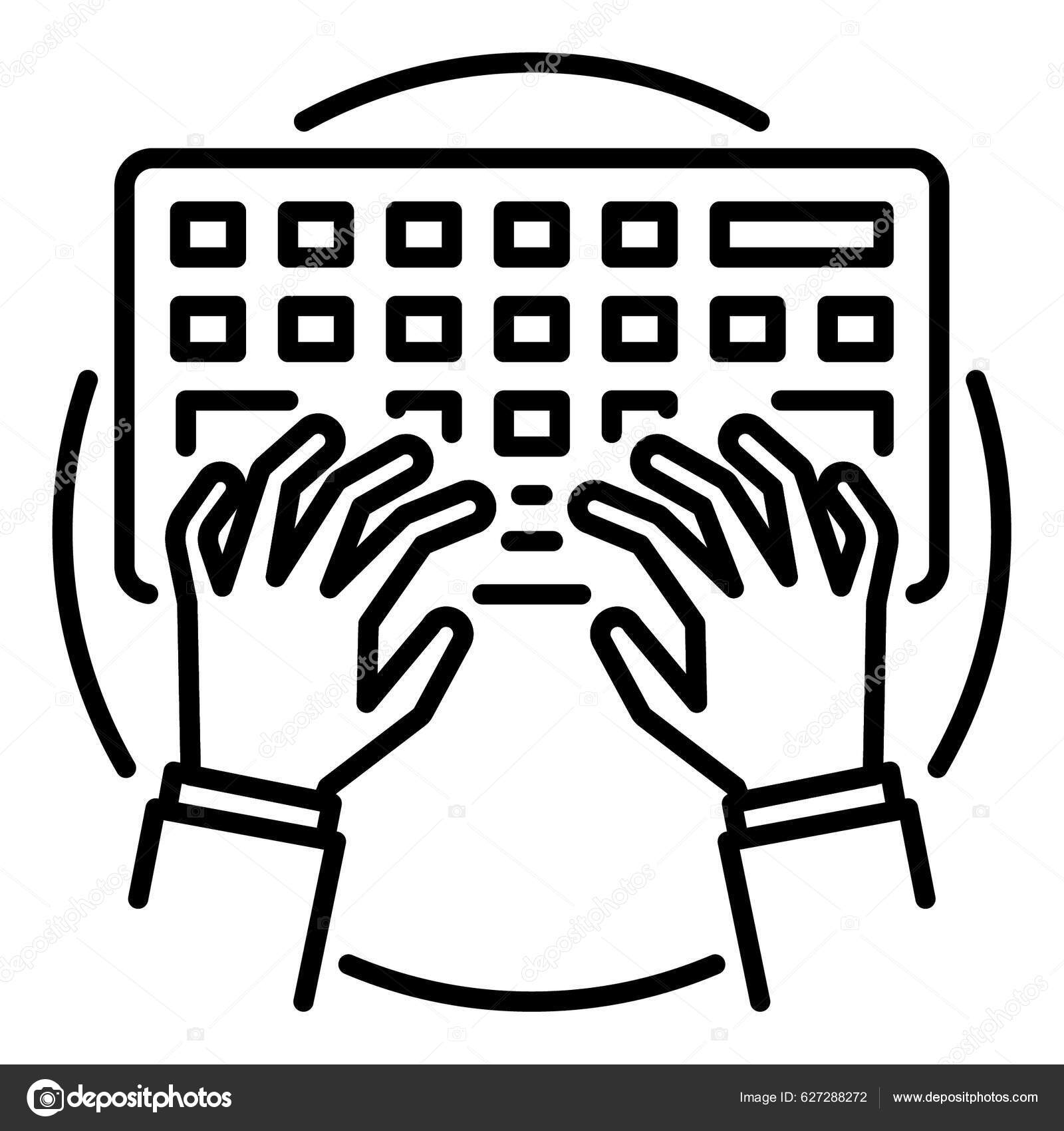 Icono Del Esquema Para Teclear vector, gráfico vectorial ...