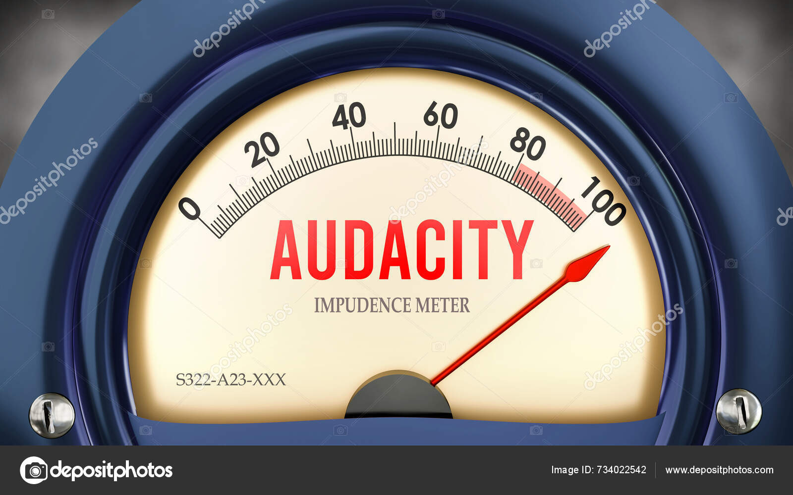 Audacity Impudence Meter Hitting Full Scale Showing Very High Level ...