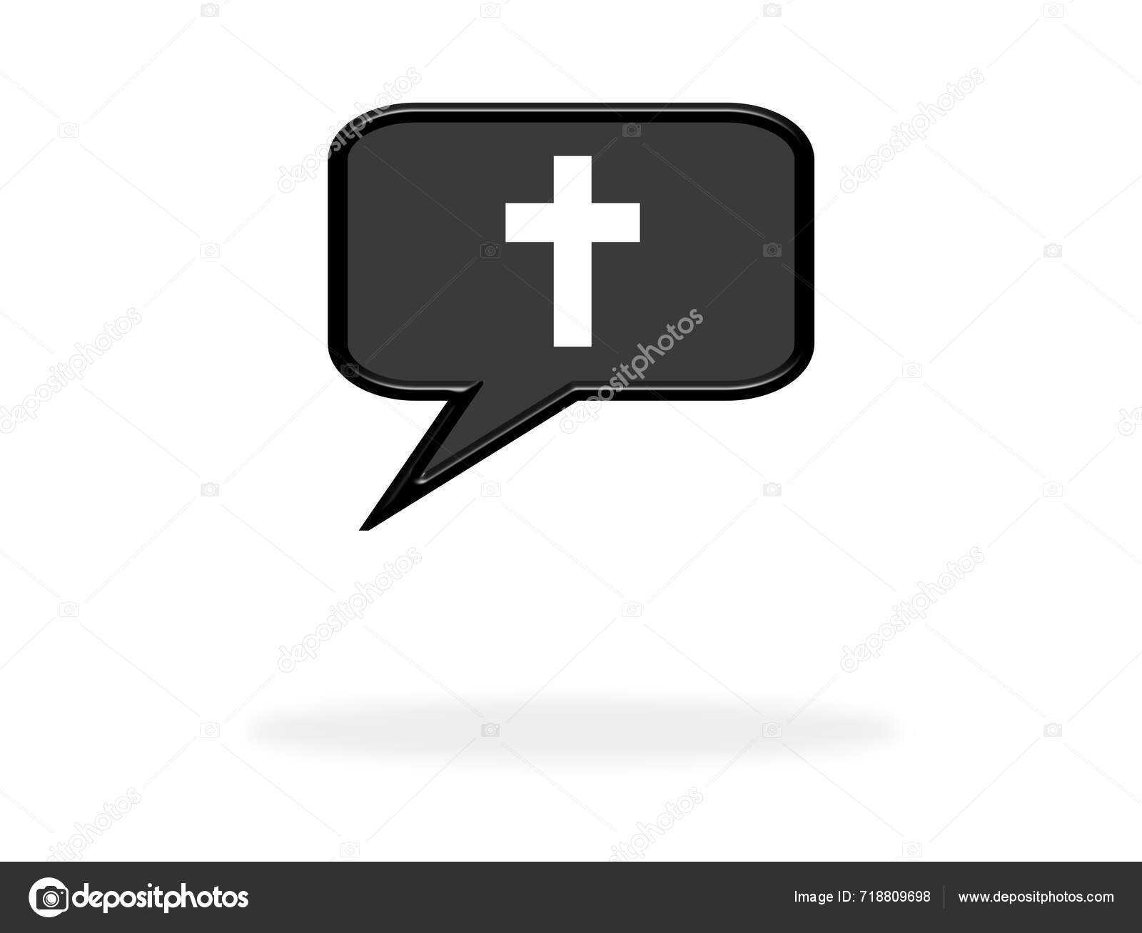 Speech Bubble Icon Shadow Death — Stock Photo © keport #718809698