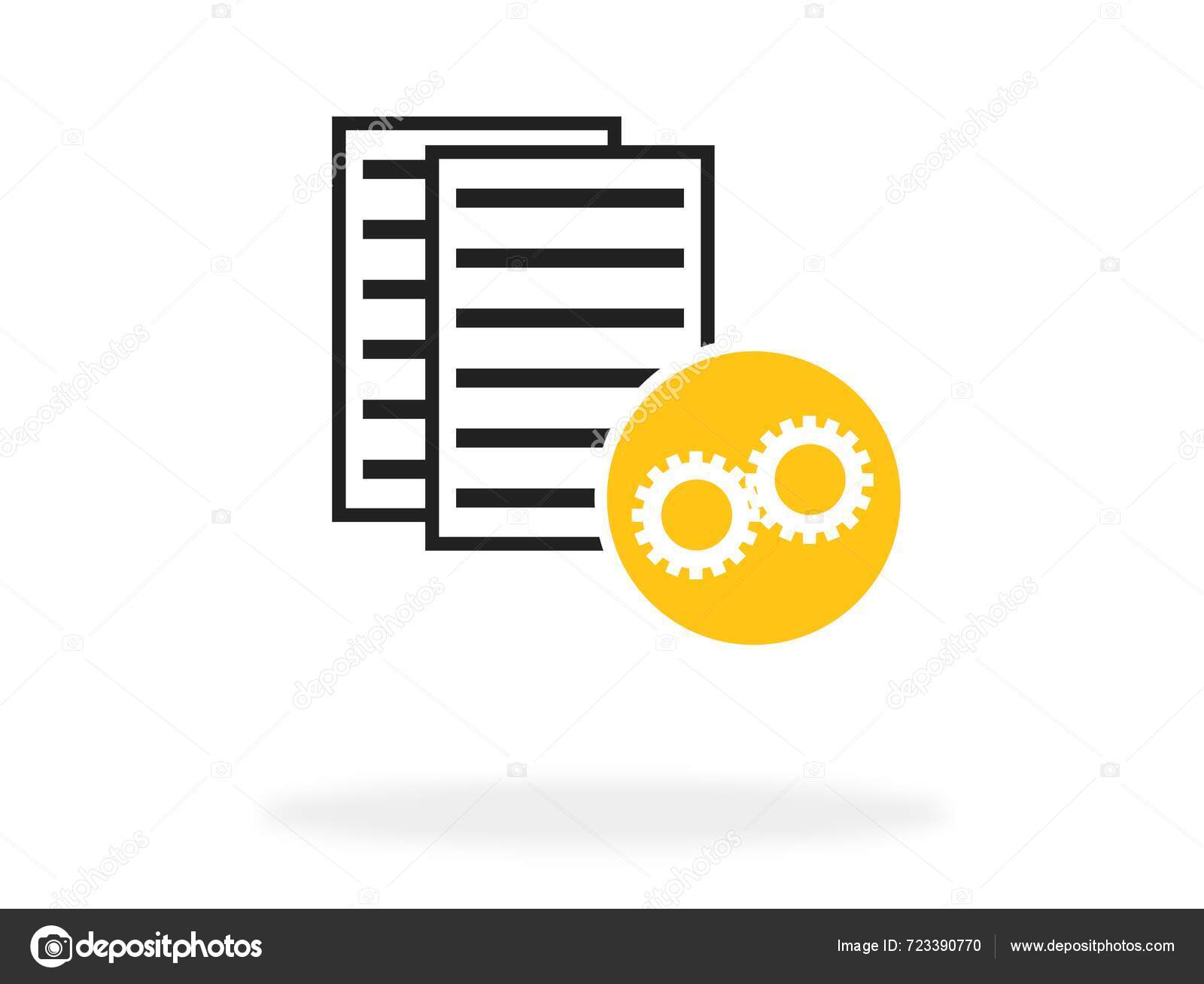 Maintenance Paper Symbol Orange Icon — Stock Photo © keport #723390770
