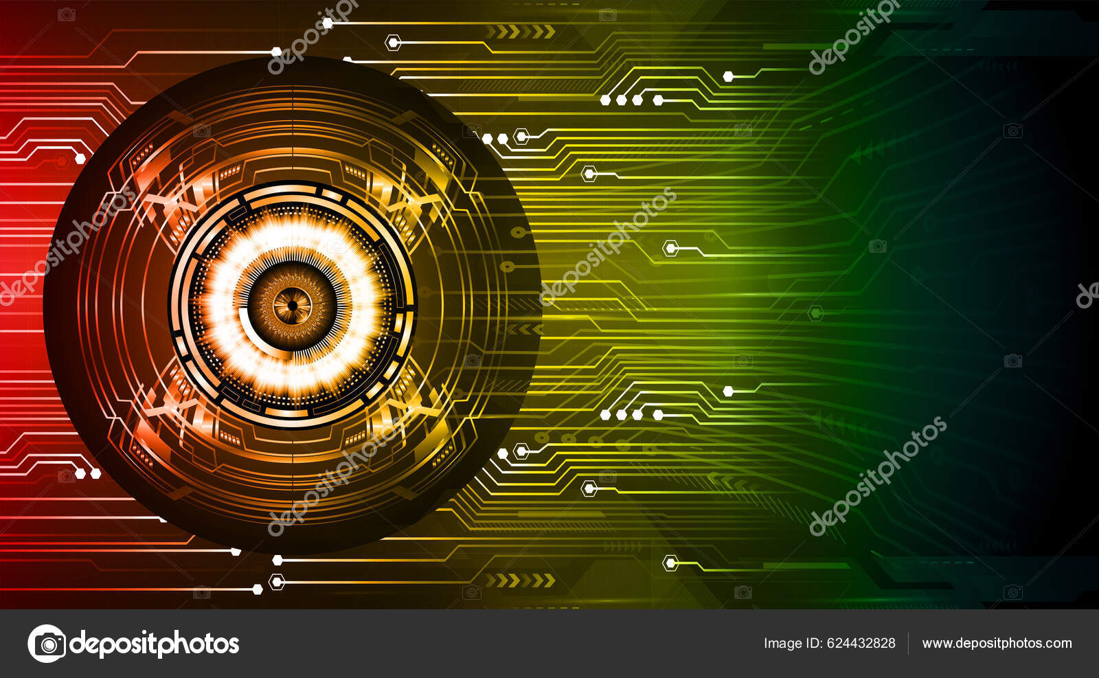 Cyber Circuit Future Technology Concept Background Stock Vector by ...