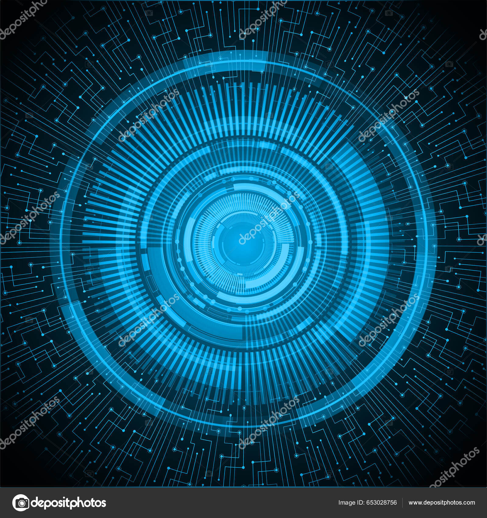 Cyber Circuit Future Technology Concept Background Shape Cyber Eye ...