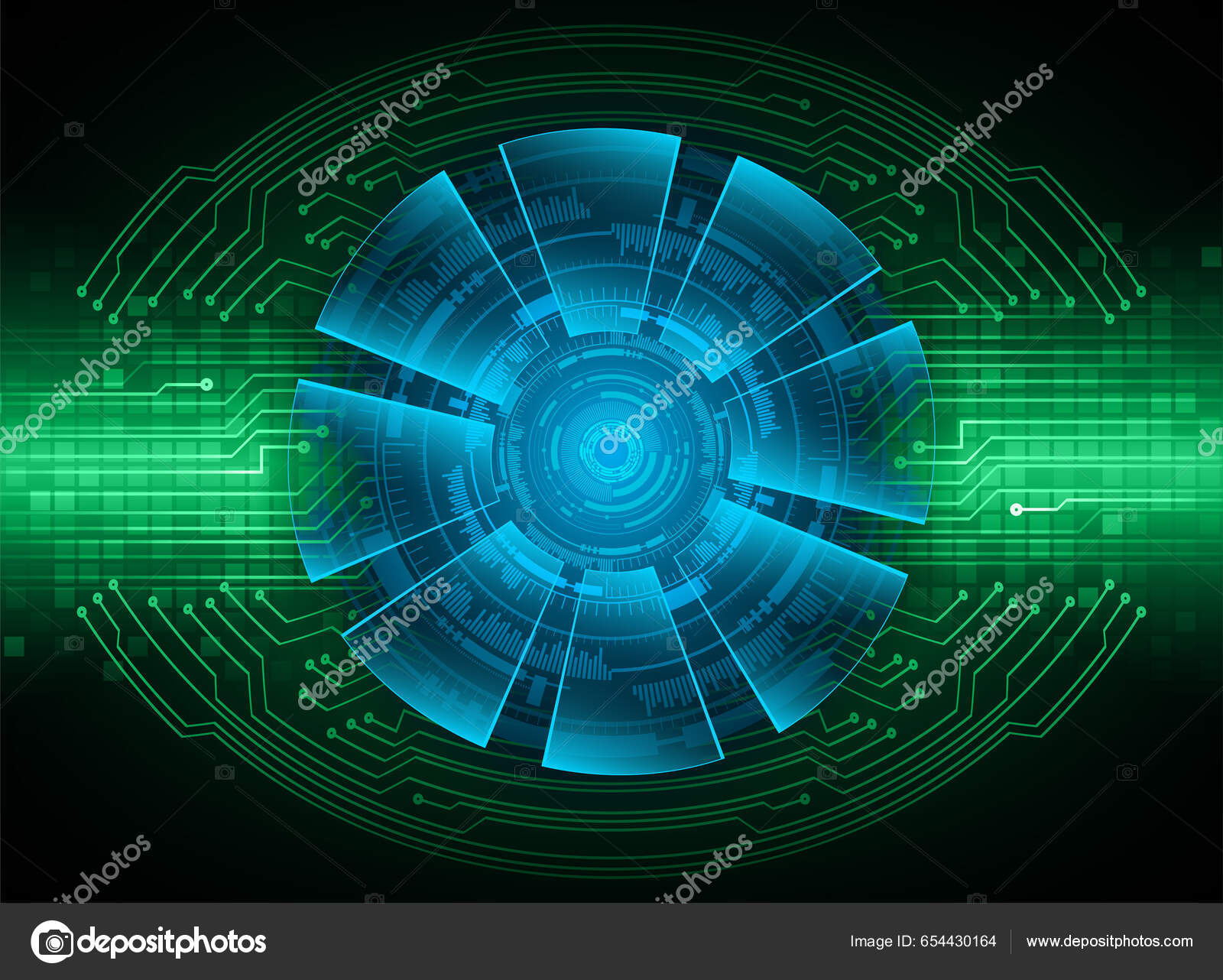 Cyber Circuit Future Technology Concept Background Cyber Eye Stock ...