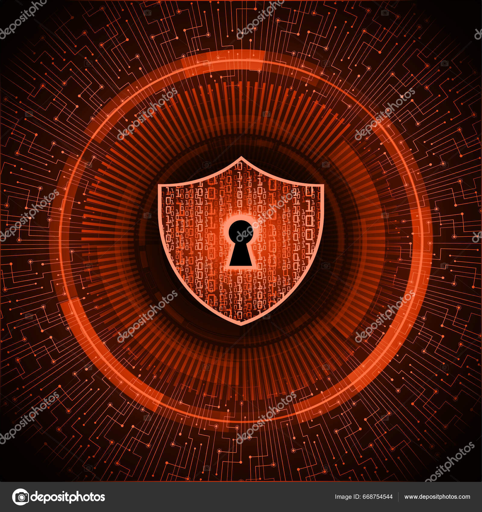 Cyber Security Background Abstract Binary Code Shield Stock Vector By