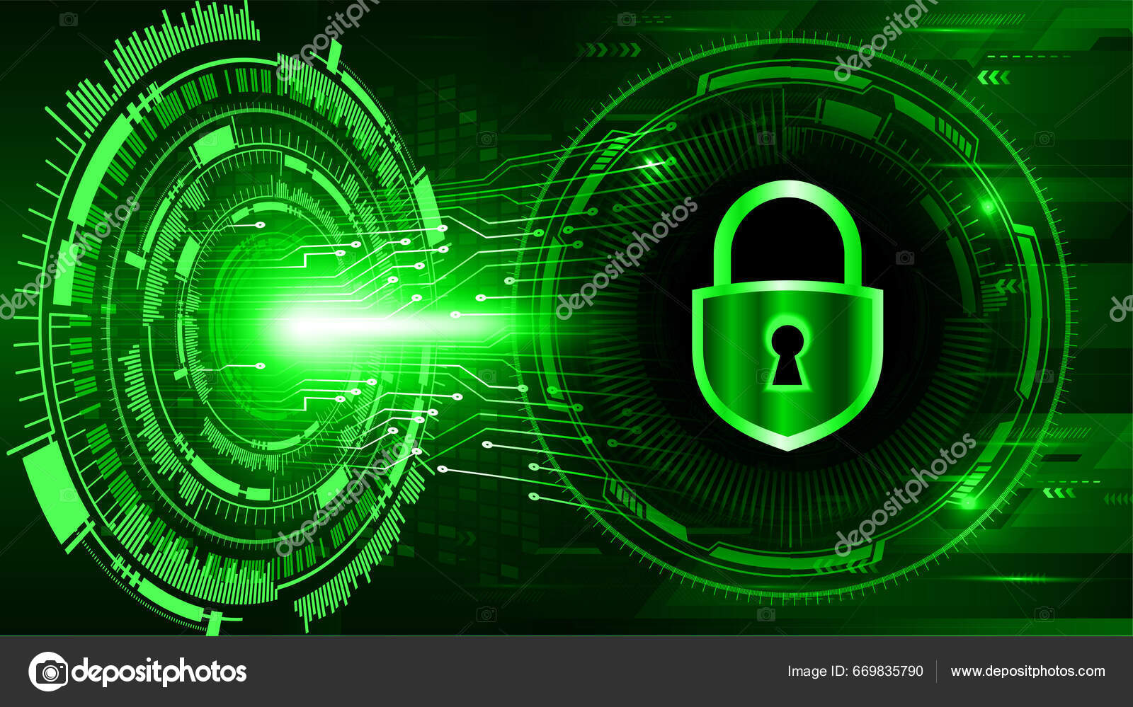Cyber Security Concept Green Background Stock Vector by ©titima157 ...
