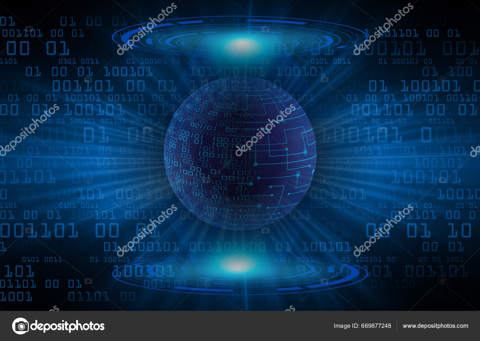 Dark Blue Abstract Technology Background Cyber Circuit Particles Earth ...
