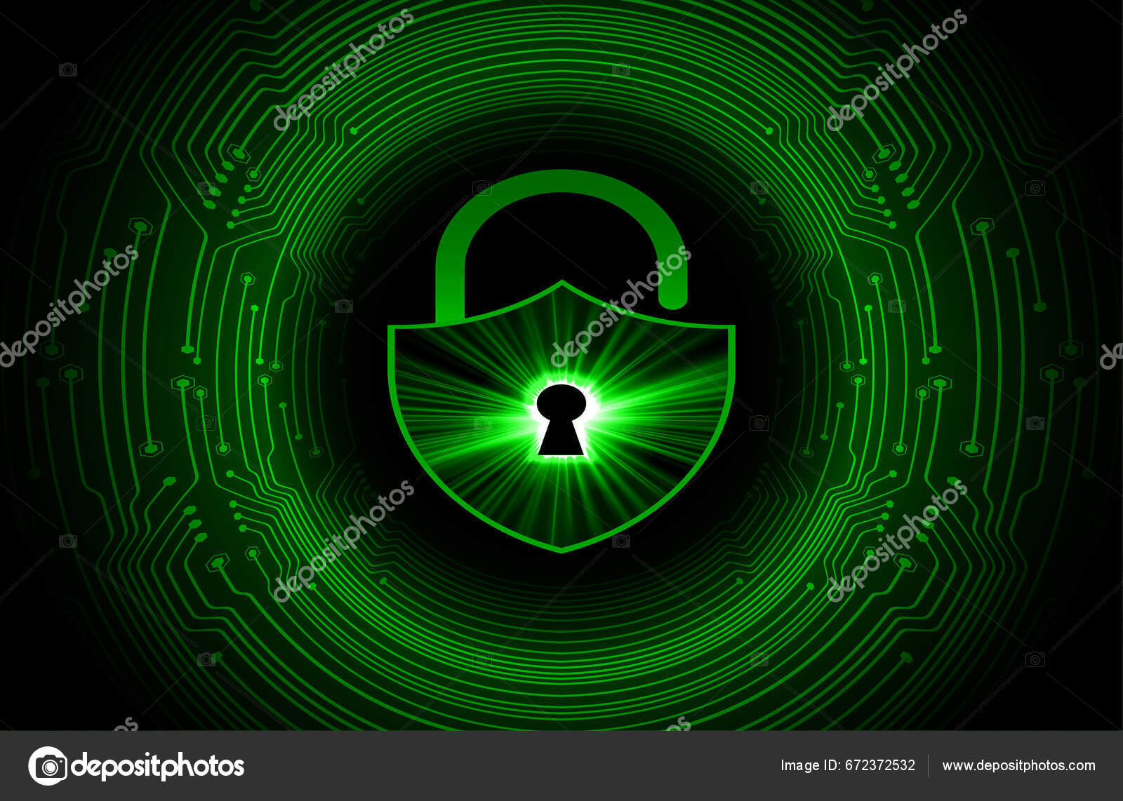 Cyber Security Concept Background Vector Illustration Stock Vector by ...
