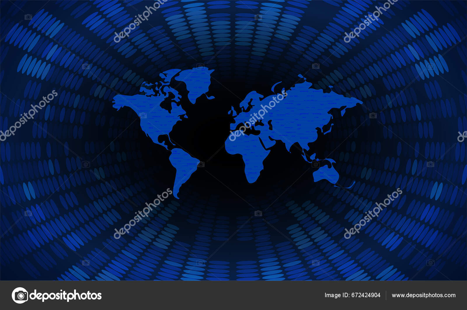 Map Abstract Futuristic Background Vector Illustration Stock Vector by ...