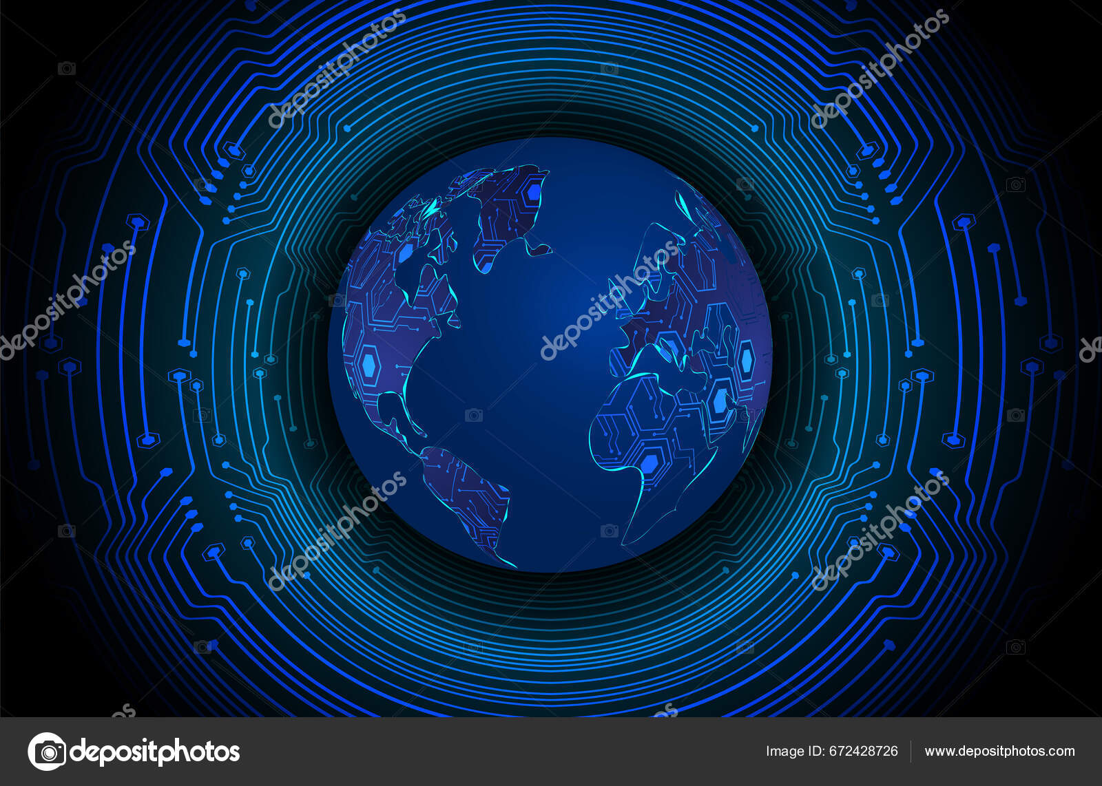 Peta Dunia Dan Papan Sirkuit Vektor Stok oleh ©titima157@gmail.com ...
