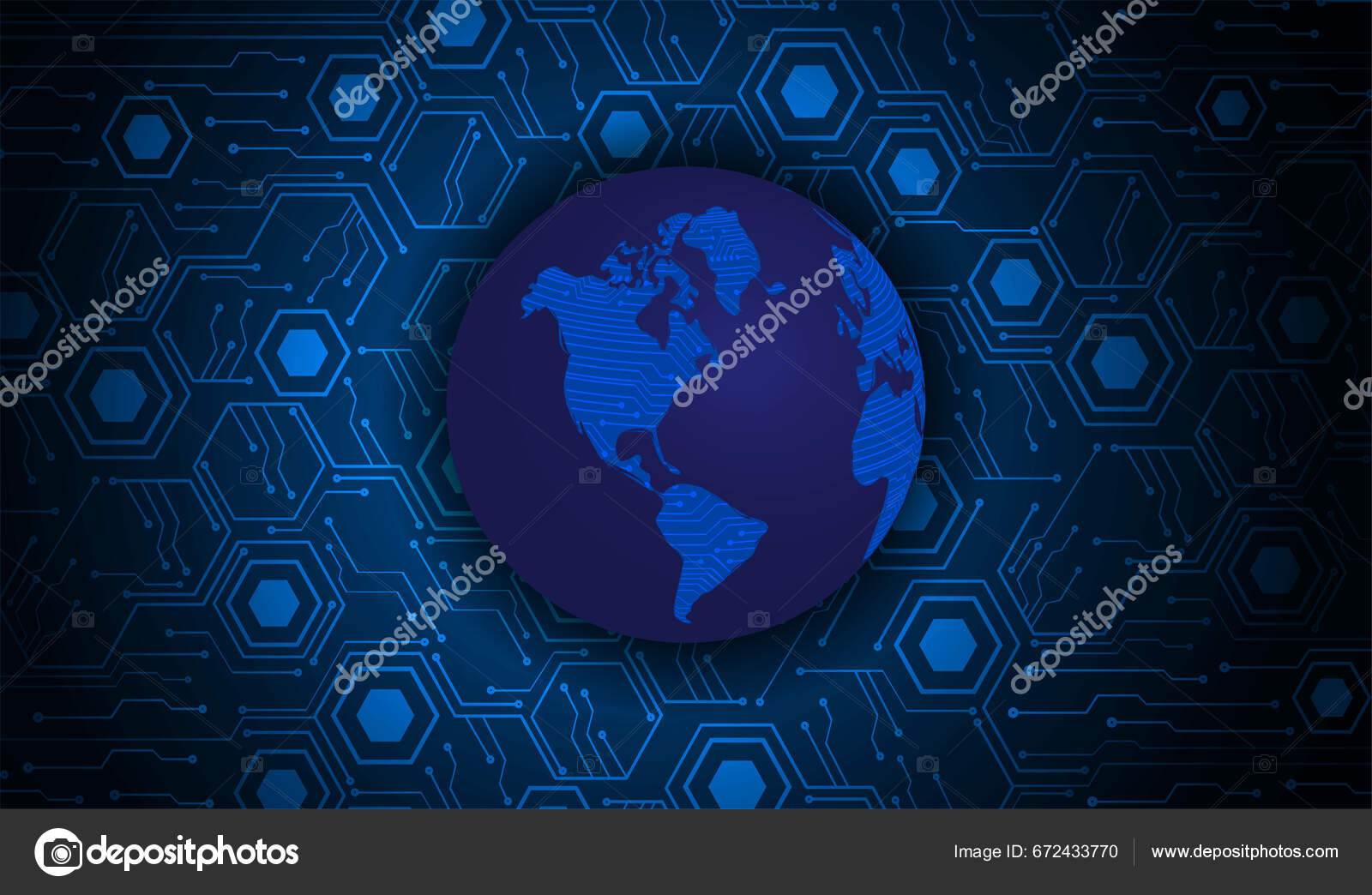 World Map Digital Background Vector Illustration Stock Vector by ...