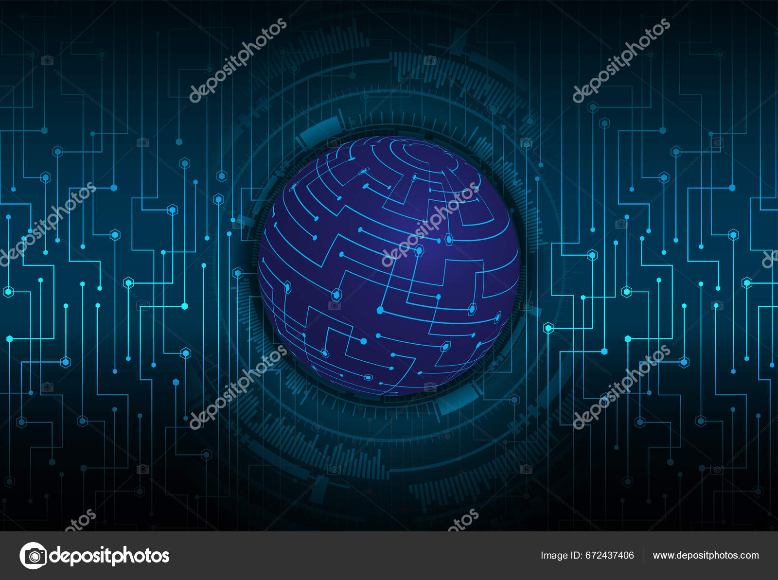 Vector Abstract Technology Circle Background Stock Vector by ©titima157 ...