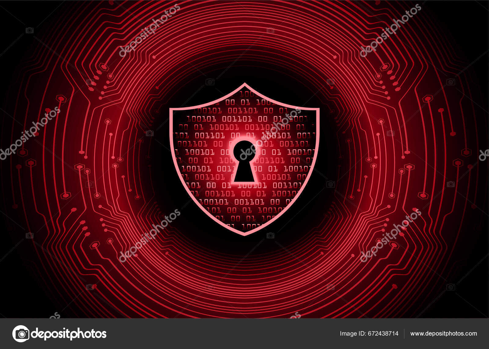 Closed Padlock Digital Background Cyber Security Concept Illustration Stock Vector by ©titima157 ...