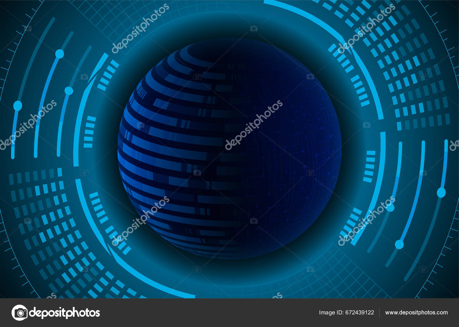 Digital Globe Abstract Technology Background Global Network Connection ...