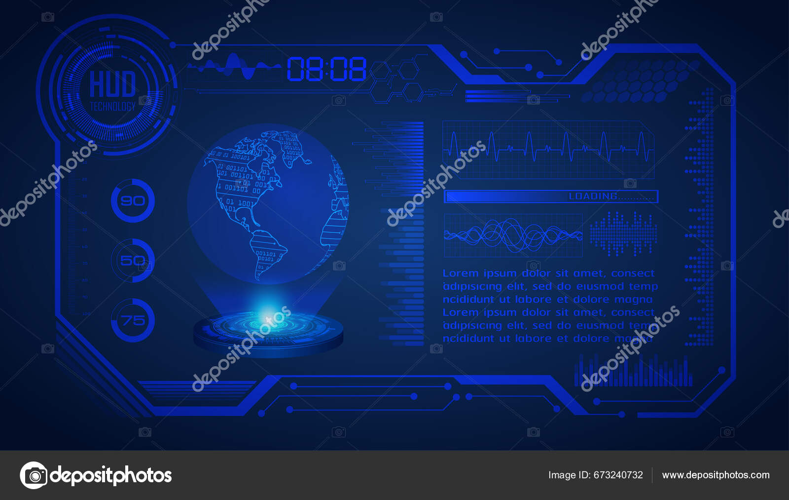 Futuristic Hud Interface Hologram Interface Futuristic Hud Technology ...