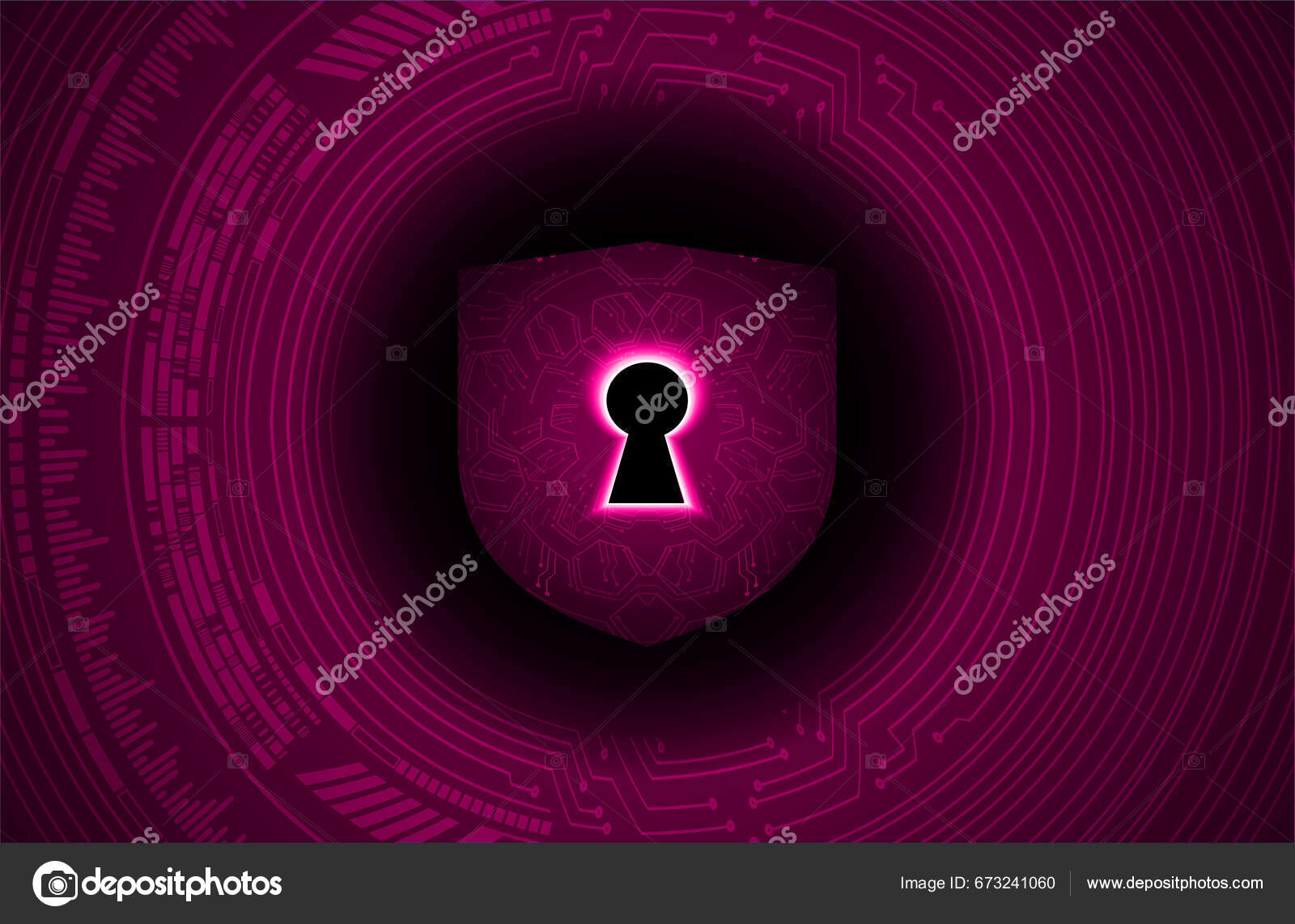 Digital Lock Shield Black Background Stock Vector by ©titima157@gmail ...
