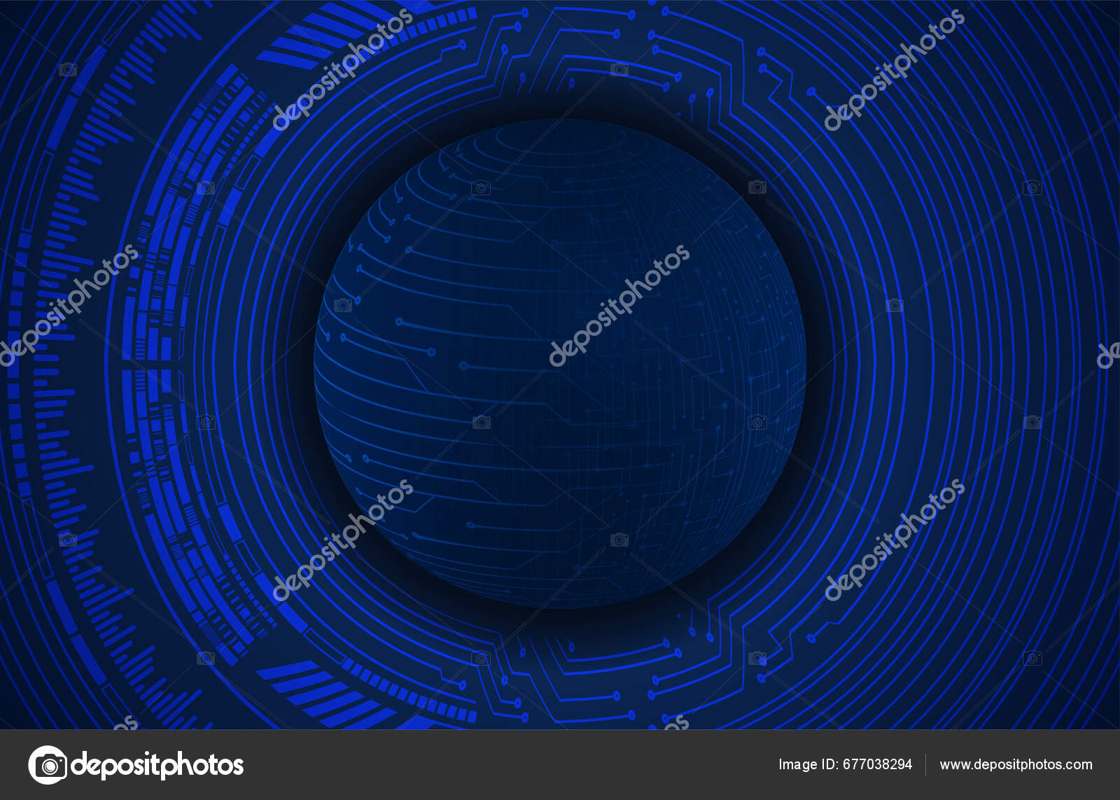 Digital Blue Circle Technology Background Abstract Background ...