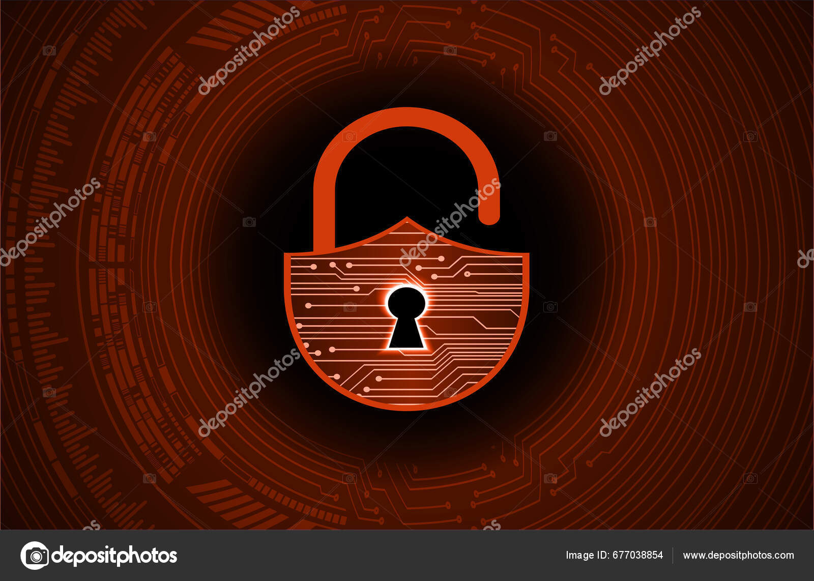 Cyber Security Lock Background Vector Illustration Stock Vector by ...
