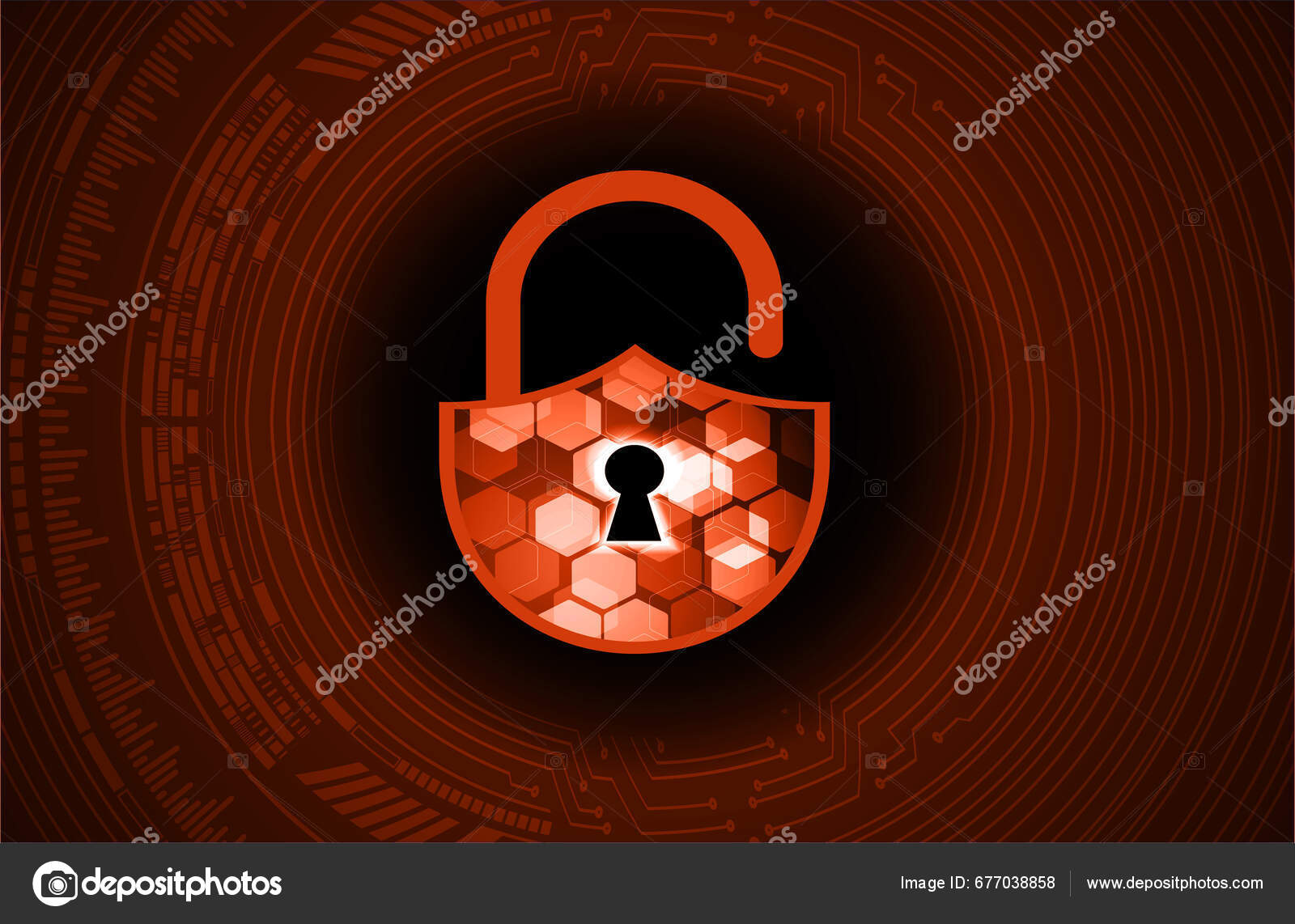 Cyber Security Lock Background Vector Illustration Stock Vector by ...