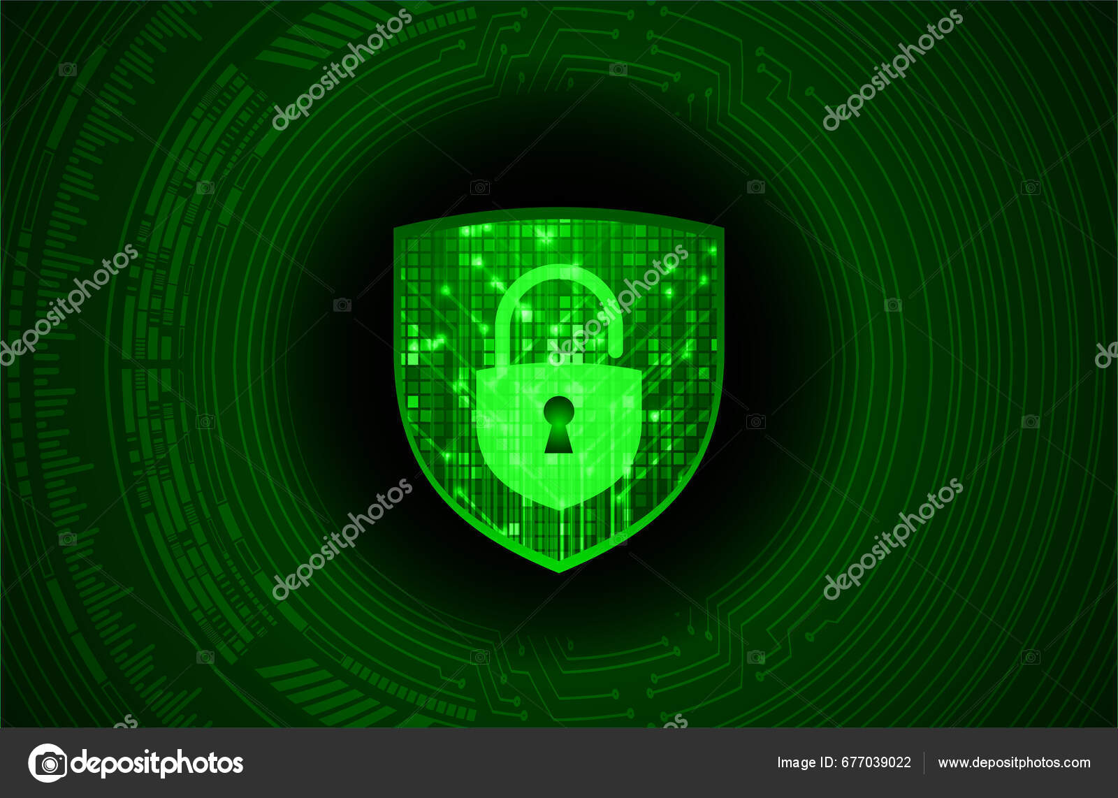 Cyber Security Lock Background Vector Illustration Stock Vector by ...
