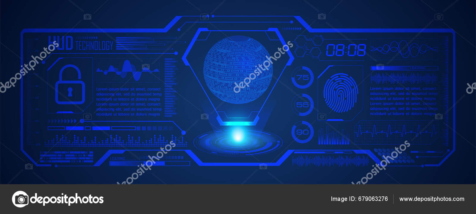Hud Holographic User Interface Futuristic Technology Interface ... Hud Holographic User Interface Futuristic Technology Interface ...