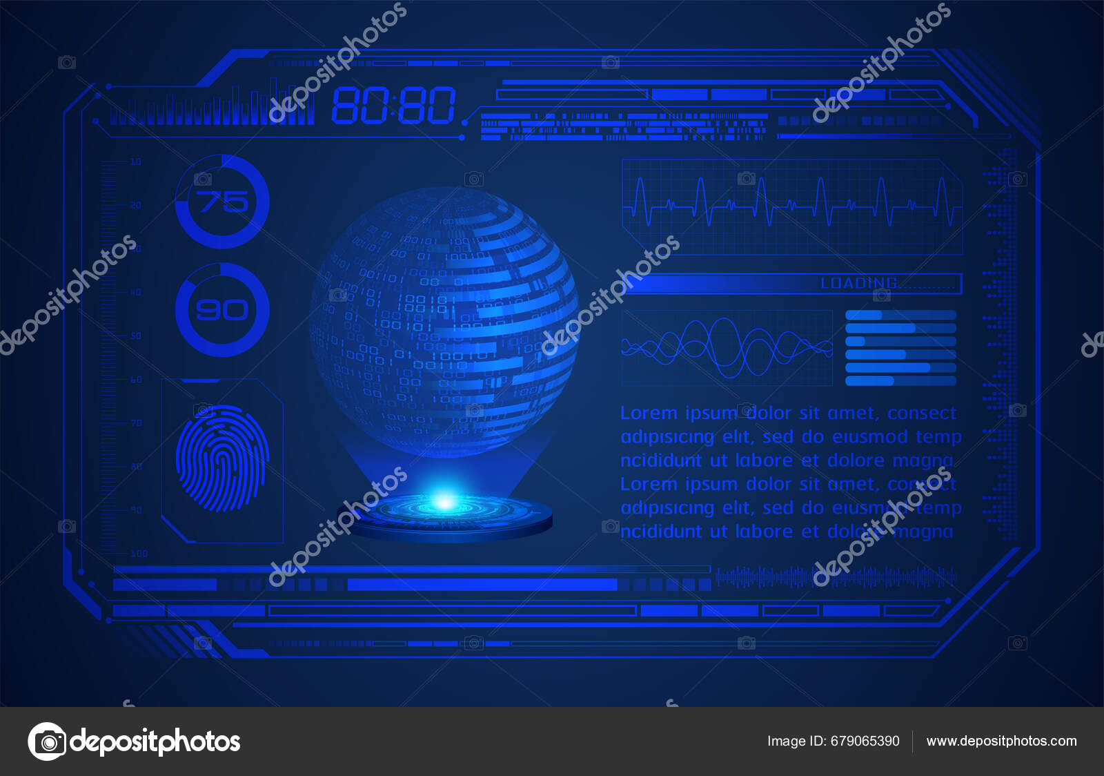 Hud Vector Hud Interface Technology Concept Background Stock Vector by ...
