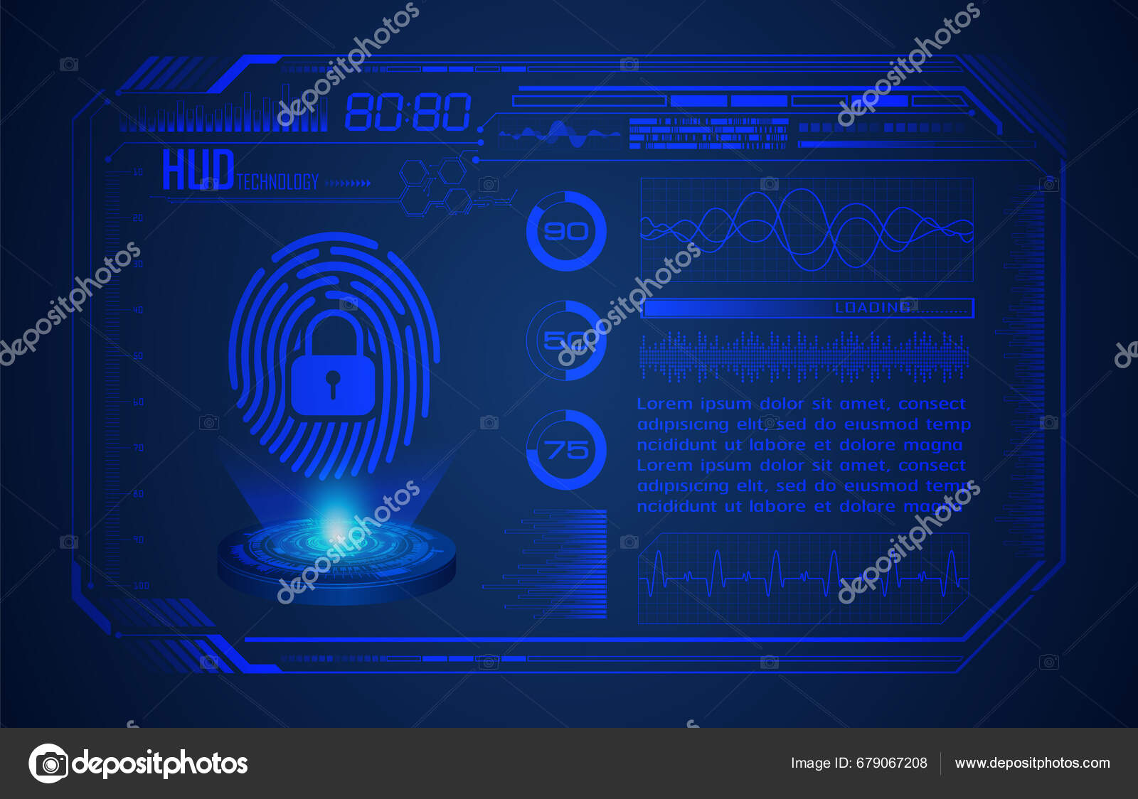 Cyber Security Future Technology Concept Background Stock Vector by ...
