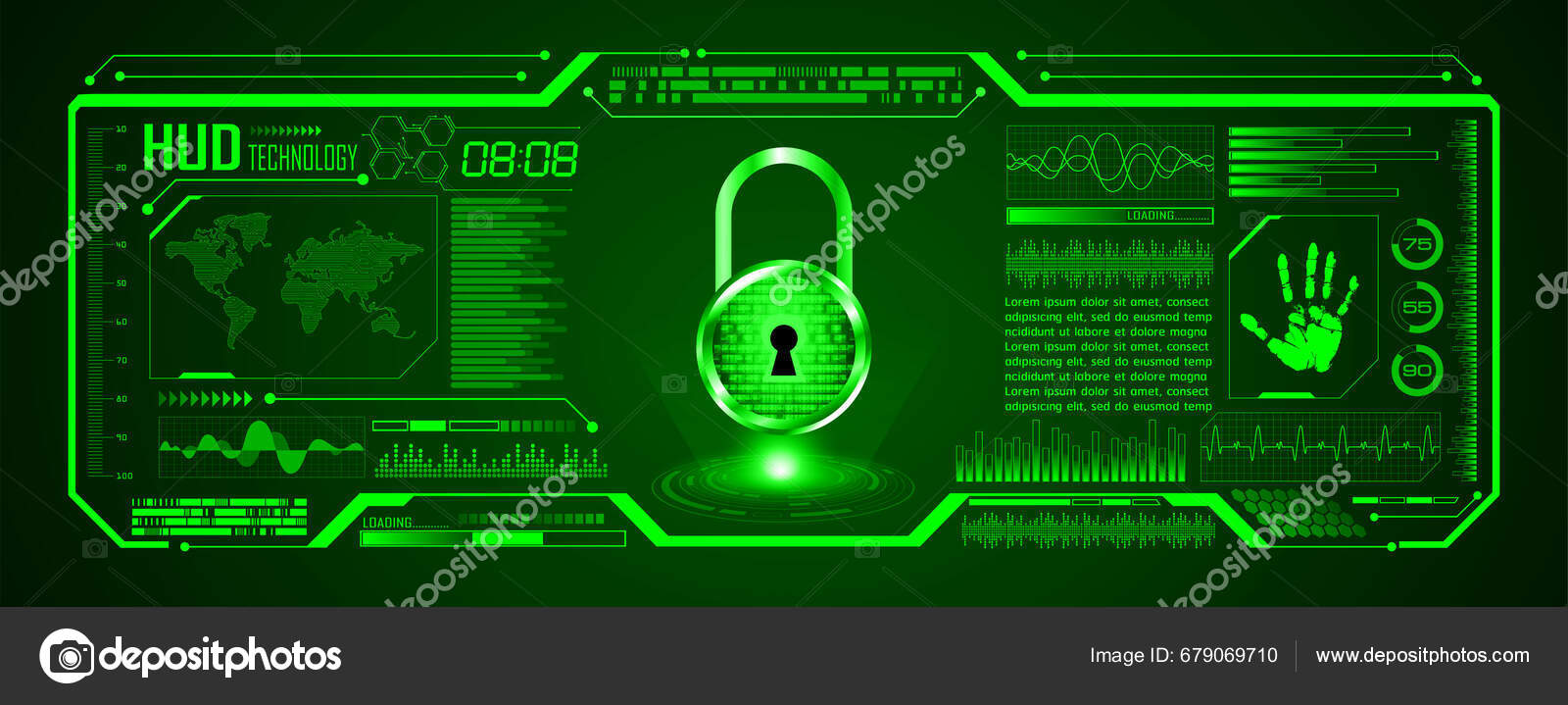 Cyber Security Future Technology Concept Background Stock Vector by ...