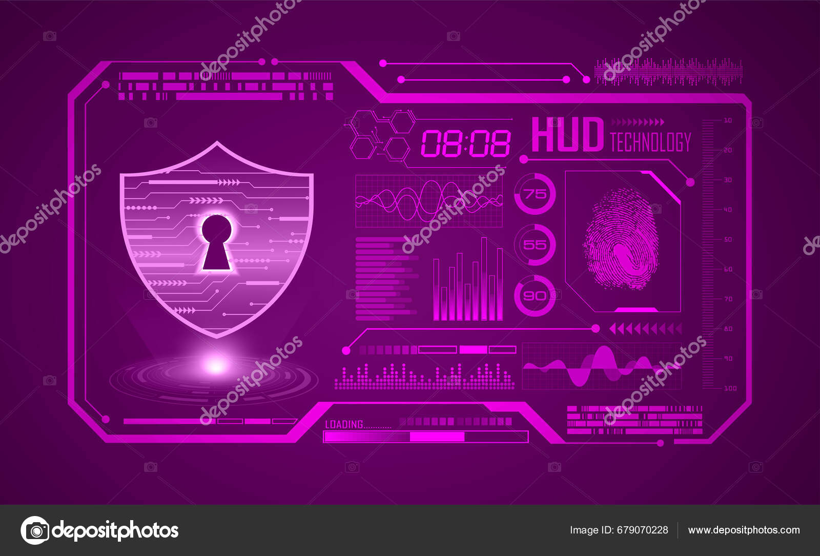 Cyber Security Future Technology Concept Background Stock Vector by ...