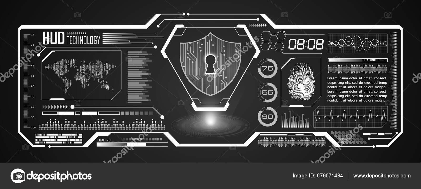 Cyber Security Future Technology Concept Background Stock Vector by ...