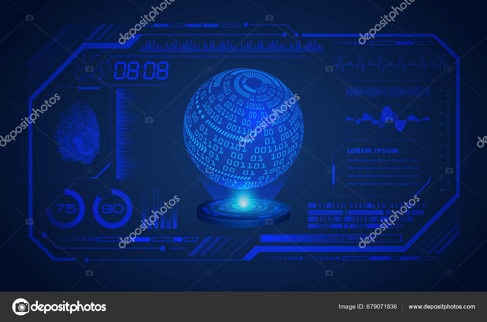 Cyber Security Future Technology Concept Background Stock Vector by ...