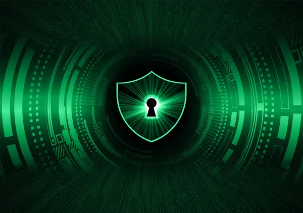 Cyber Security Concept Abstract Background Lock Stock Vector by ...